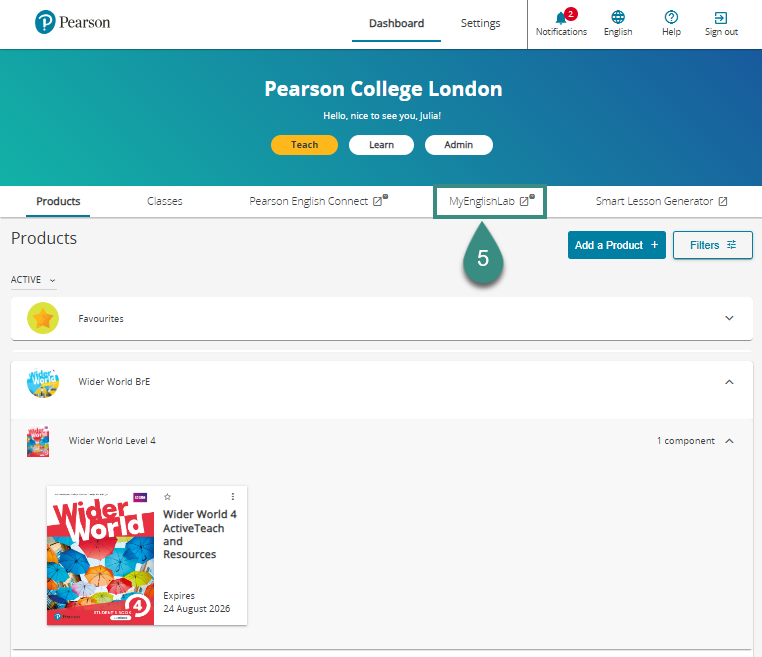 Pearson English Portal